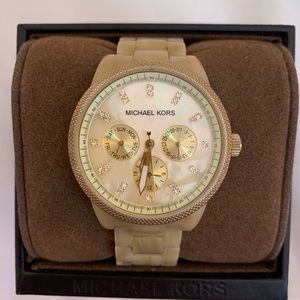 Michael Kors | Jewelry | Michael Kors Womens Mk539 Ritz Horn Watch ...